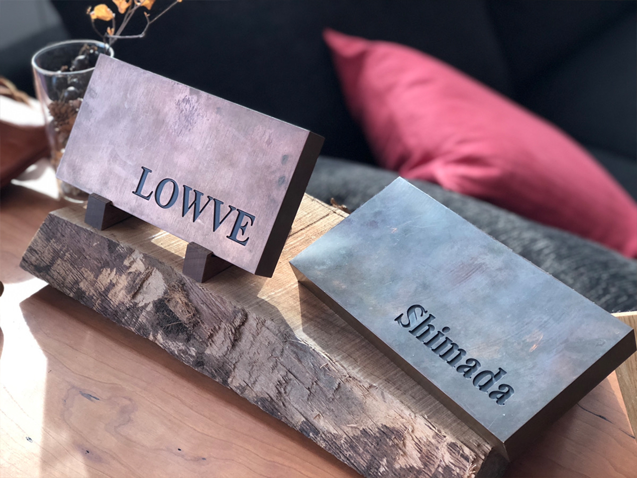 Copper Name Plate | VintageFactory | 富山県富山市の家具工場 | 特注家具・造作家具対応